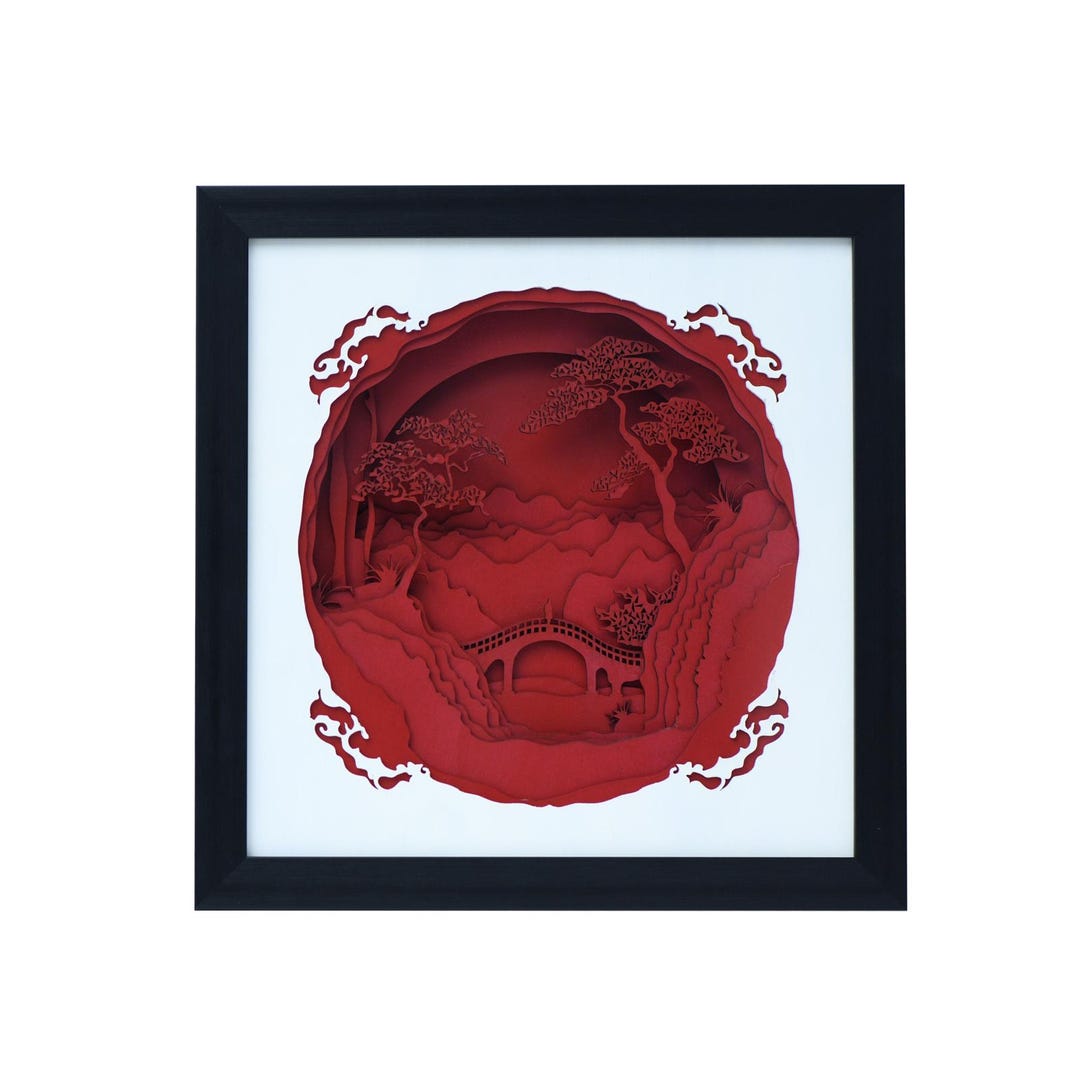 Layered MDF Wall Art – 3D Laser Cut Decorative Shadow Box – Handmade ...