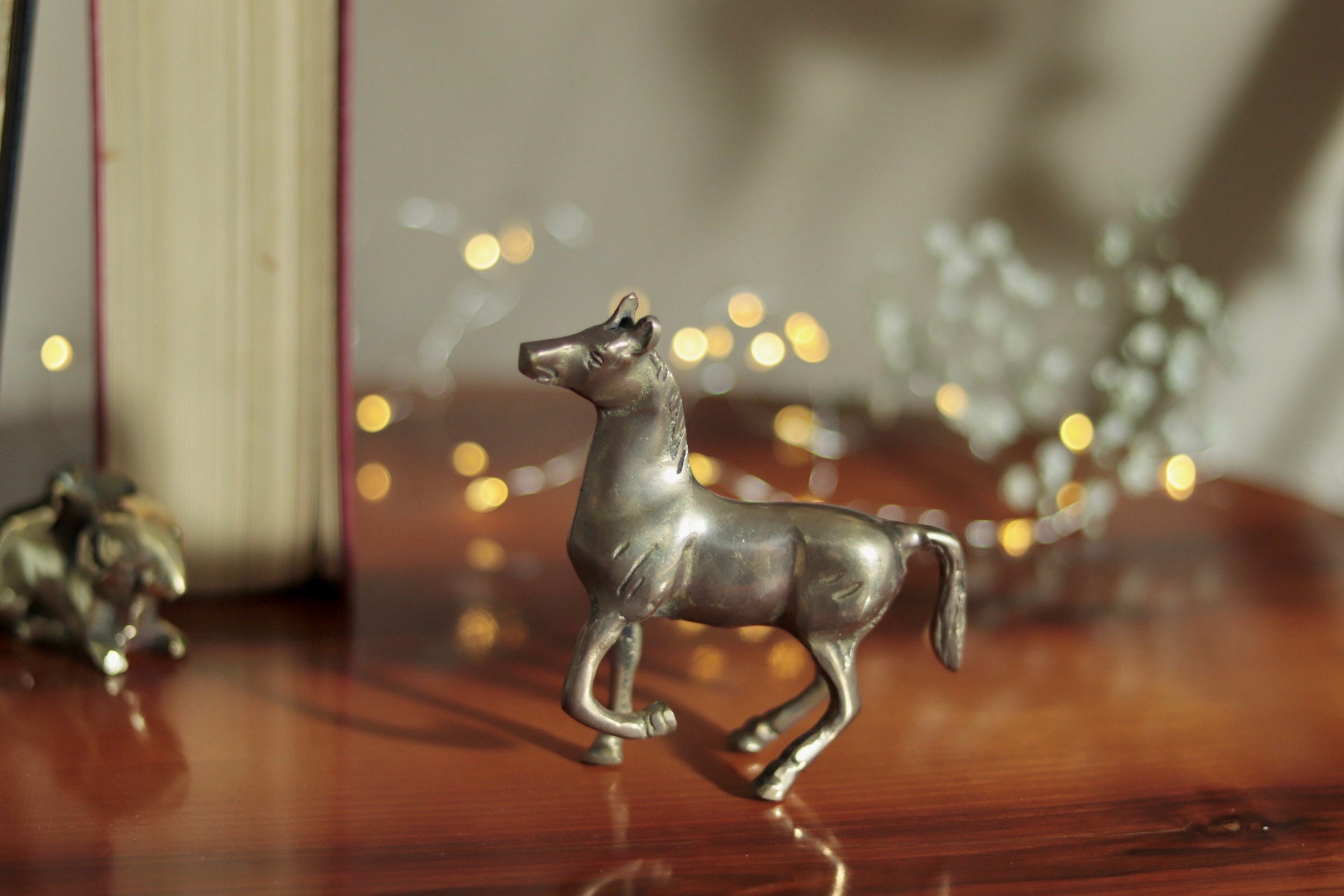 Minimalist, Copper Horse Sculpture, Brass Horse Bibelot, Christmas ...