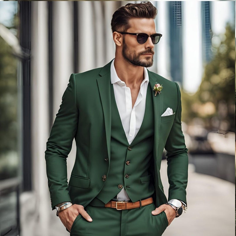 Mens Suits Emerald - Etsy