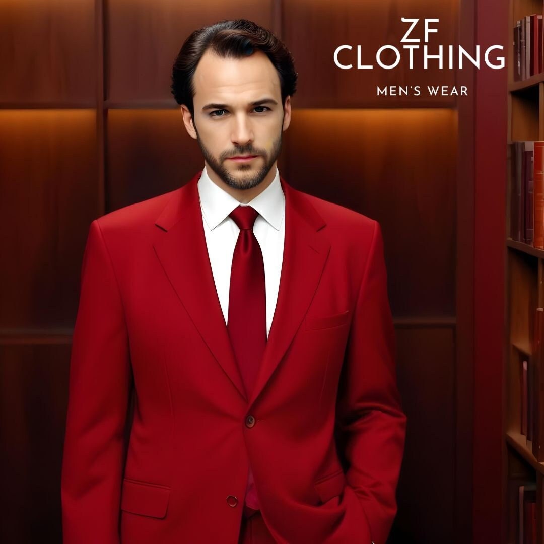 Men Suits 2 Piece ,maroon Suits Men, Slim Fit Suits, Stylish Suits, Dinner Suits, Wedding Groom ...