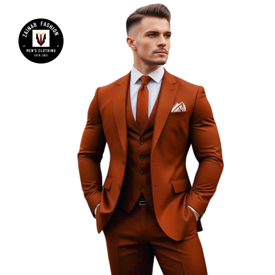 Men Suits Formal Elegant Stylish Rustic 3 Piece Suits for Men - Classic ...