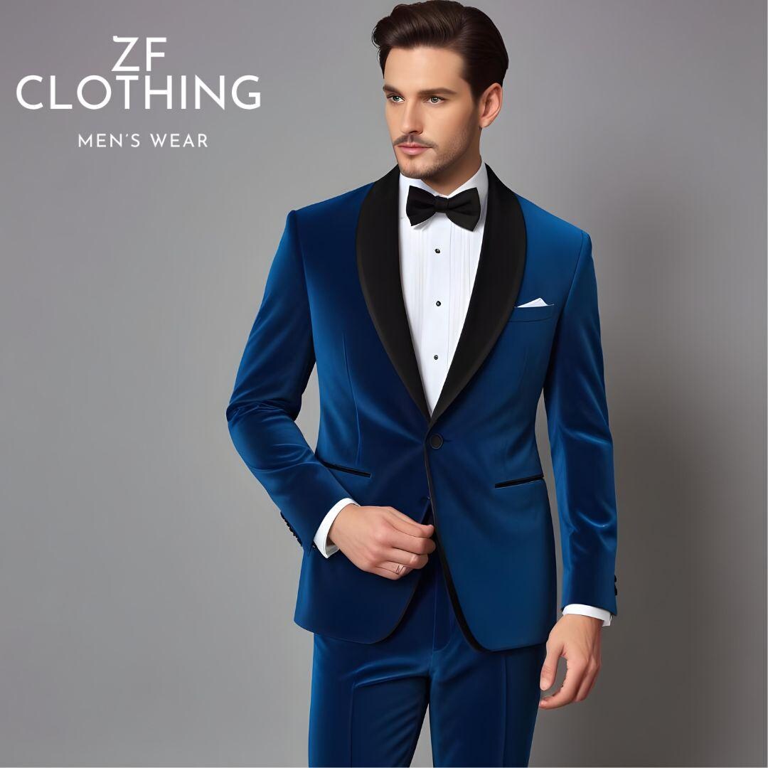 Men's Royal Blue Velvet Tuxedo Jacket for Men - Classic Formal Attire ...
