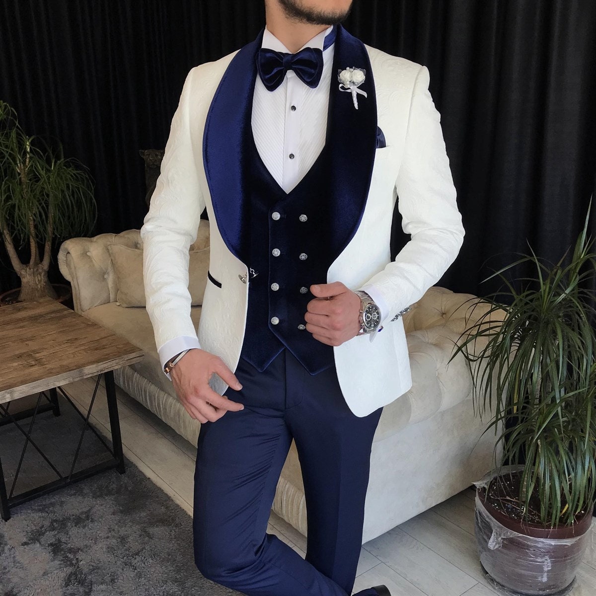 Designer White Suits For Men