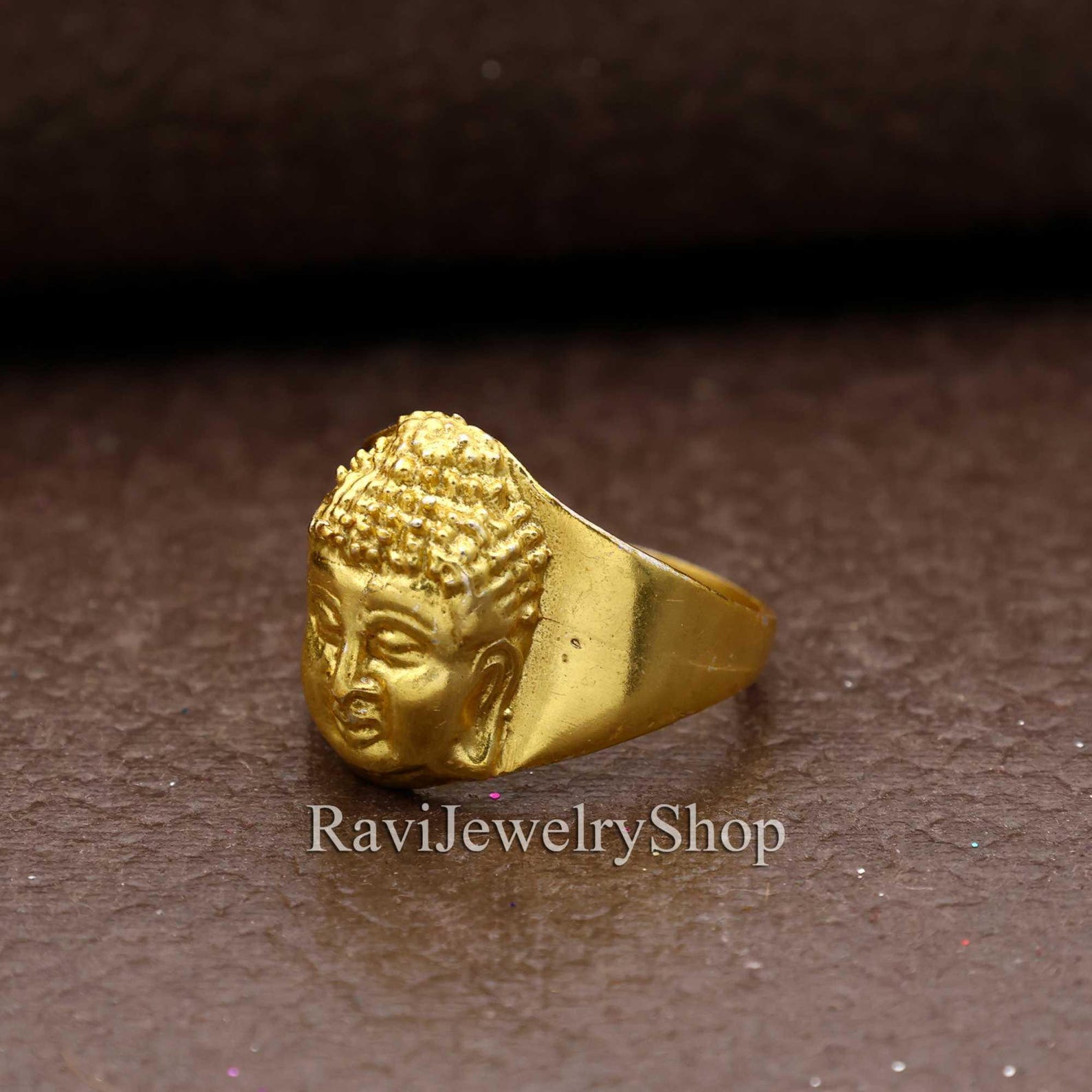 Golden Buddha Ring, Healing Ring, Spiritual Ring, Buddhist Ring, Abhay ...