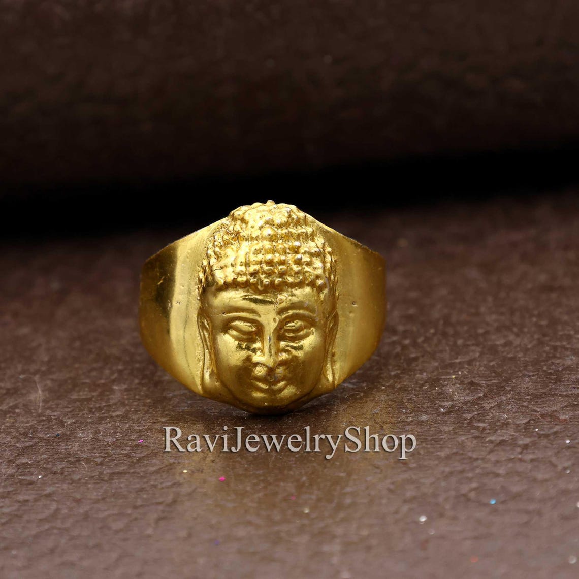 Golden Buddha Ring, Healing Ring, Spiritual Ring, Buddhist Ring, Abhay ...