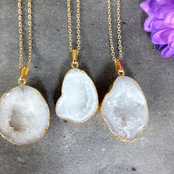 Geode Necklace - Etsy
