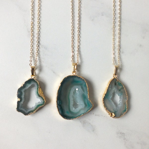 Geode Necklace - Etsy
