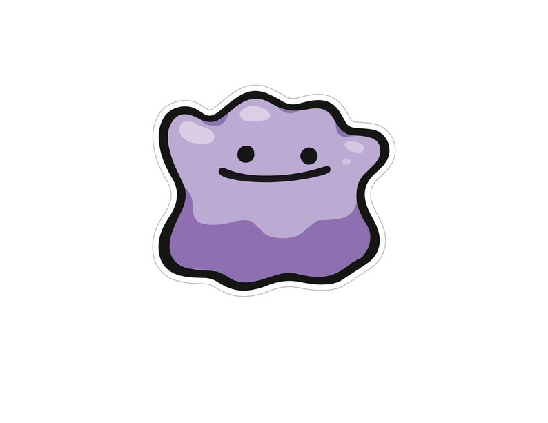 Ditto Pokémon Sticker. Can Be Placed on Any Laptop Water | Etsy