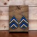 Double Sided. Grey, Blue and White Game Day Wooden Chevron Arrow ...