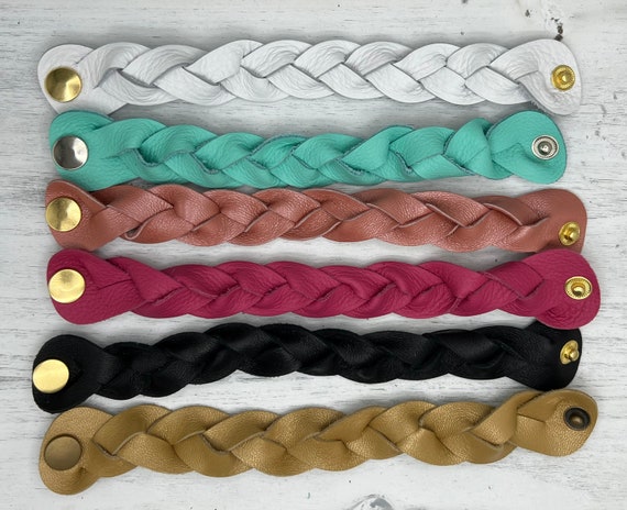 Braided Leather Bracelet. Magic Braid Bracelet. Mystery Braid - Etsy