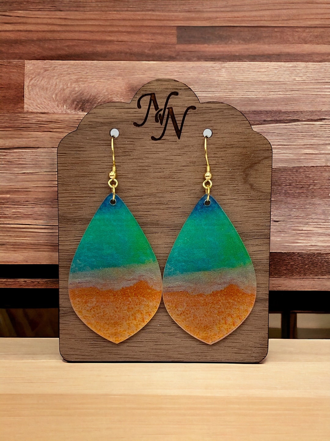 Ocean and Sand Color Clear Acrylic Teardrop Shape. Super Lightweight ...