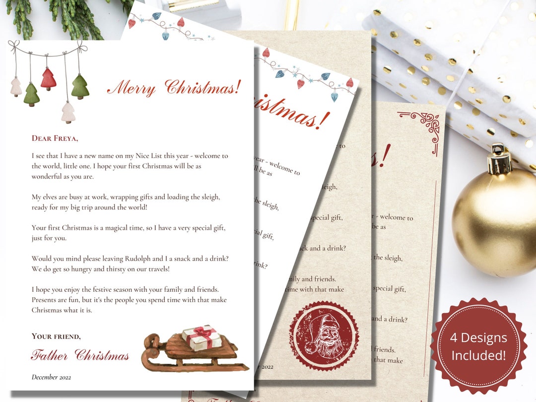 Letter From Father Christmas / Santa Immediate Download Printable ...