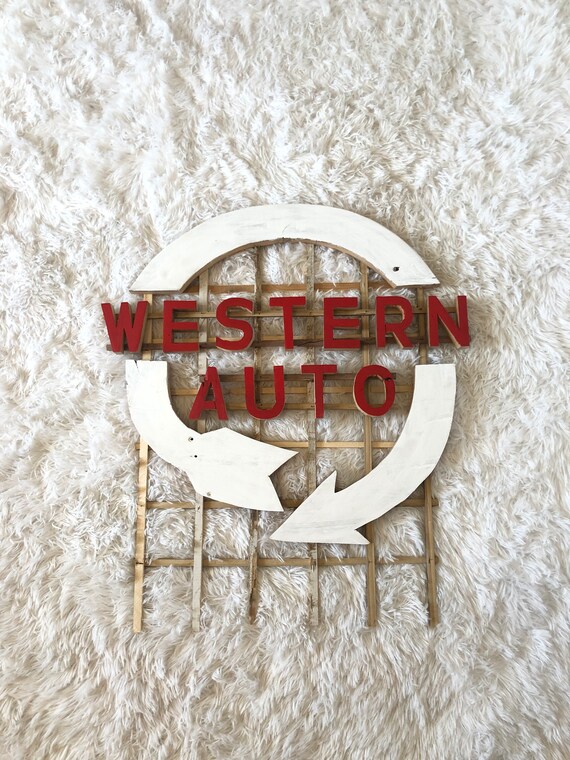 Kansas City Western Auto Building Sign Replica Reclaimed - Etsy