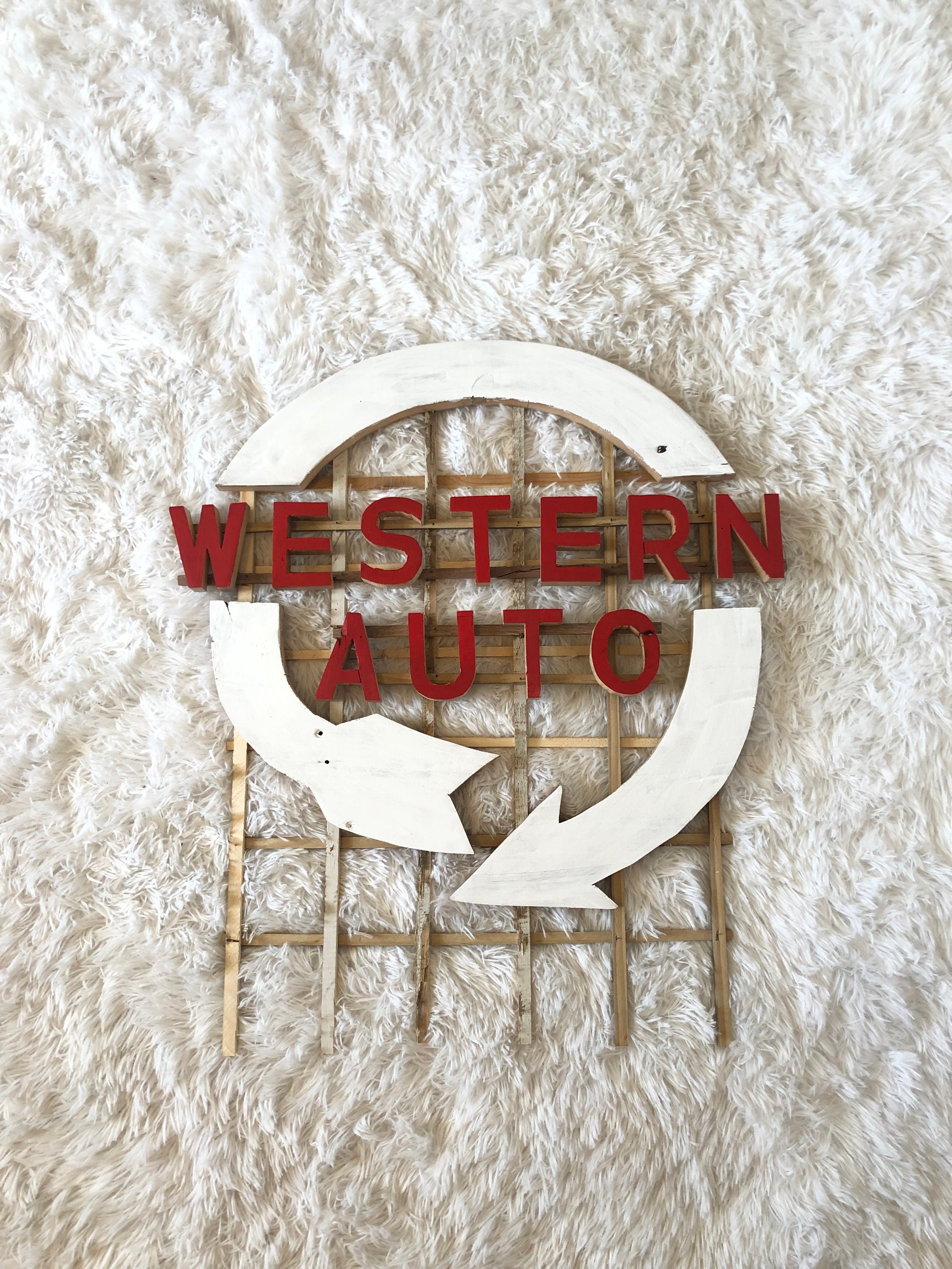 Kansas City Western Auto Building Sign Replica Reclaimed Wood Wall ...