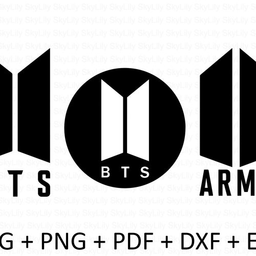 BTS Silhouette Logo SVG Svg Png Pdf DXF Eps Cricut - Etsy