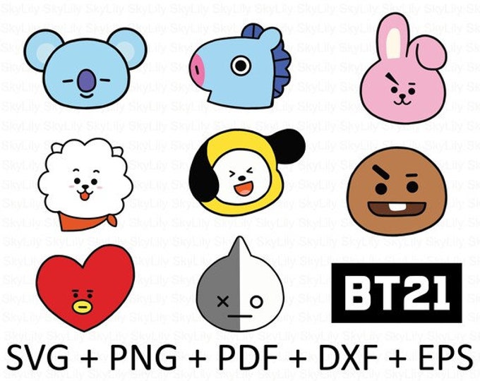 BTS Silhouette Logo SVG - Svg + Png + Pdf + DXF + Eps - Cricut Cut File ...