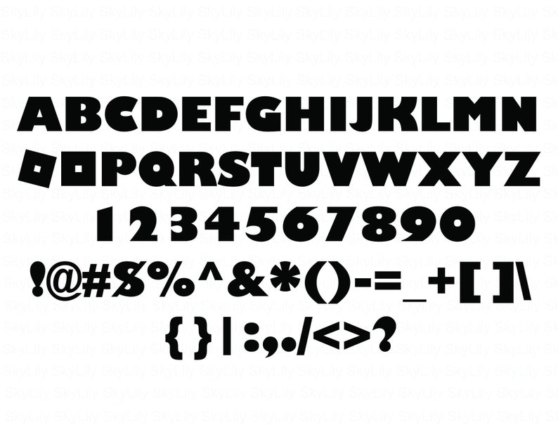 Roblox Font - .TTF Format - Letters, Numbers, Symbols - Instant Digital ... Roblox Font - .TTF Format - Letters, Numbers, Symbols - Instant Digital ...