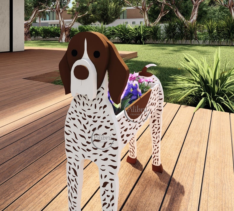 Dog Planter German Shorthaired Pointer Scroll Saw Pattern - Etsy UK