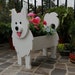 Scroll Saw Pattern, Samoyed Planter, Garden Ornament, Wooden Mascot ...