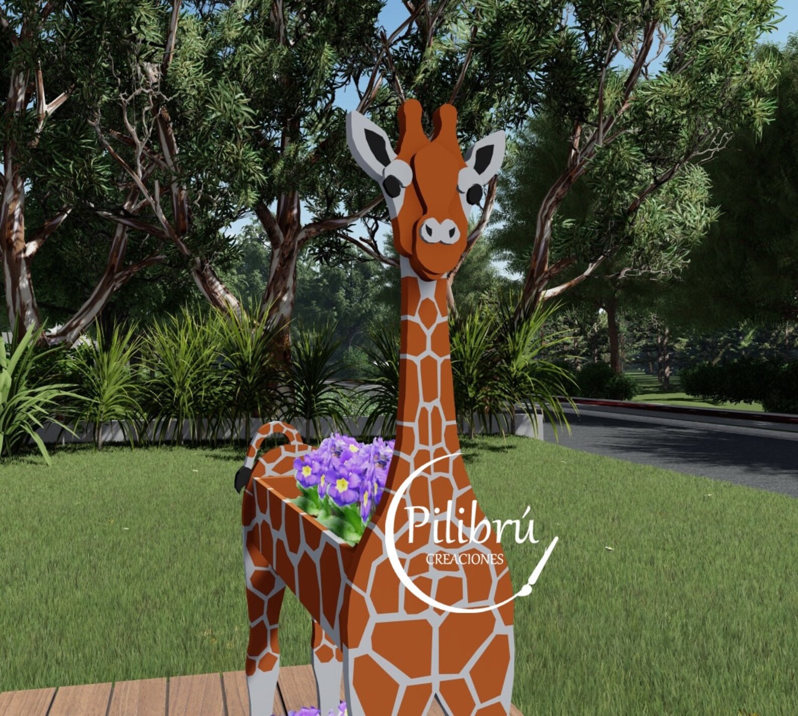 Giraffe Planter Scroll Saw Pattern Diy Garden Ornament - Etsy UK