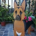 Pattern, German Shepherd Planter, Wood Planter, Animal Planter, Wooden ...