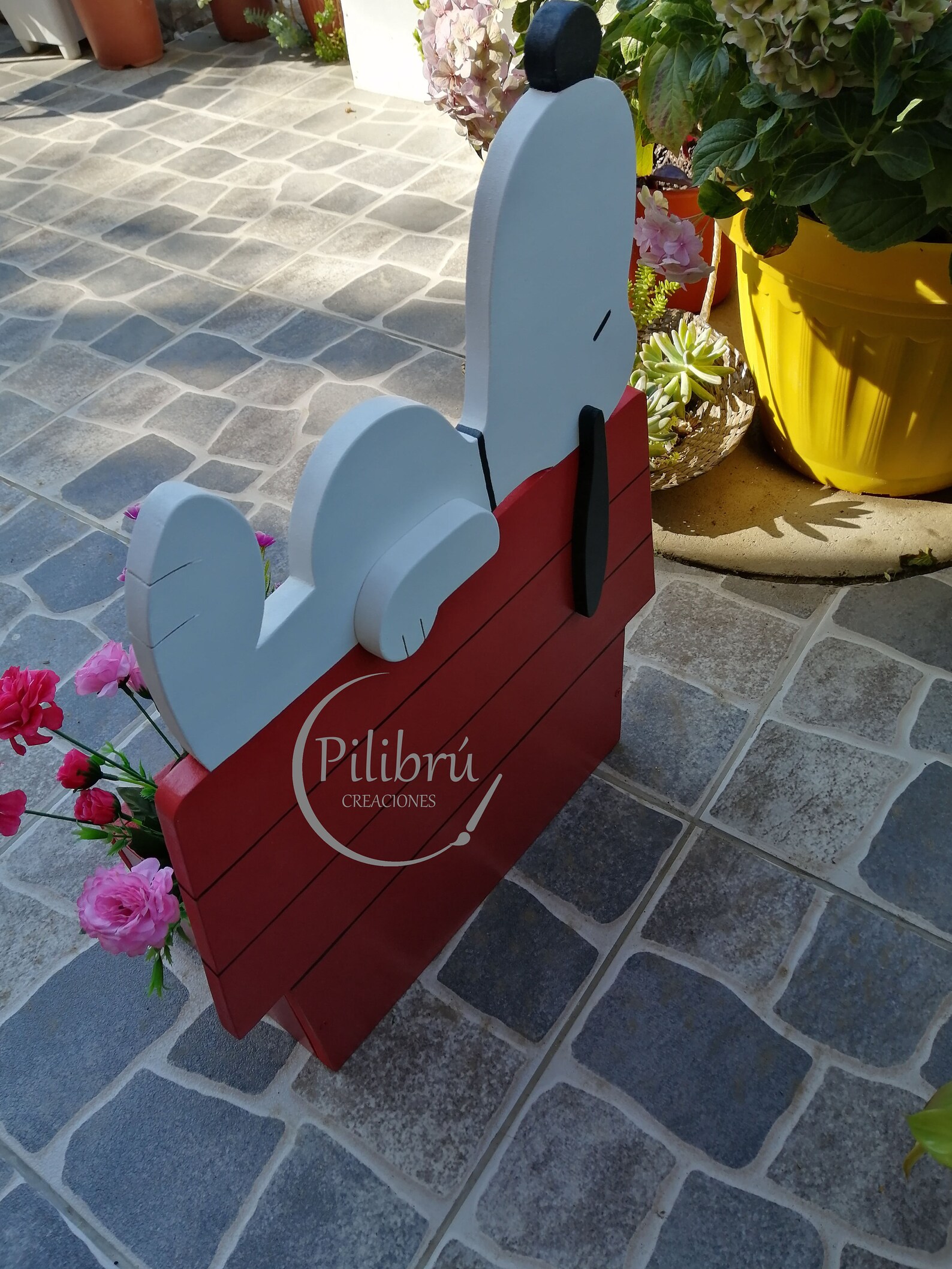 Snoopy Planter Snoopy Character Pattern Wood Planter Garden | Etsy