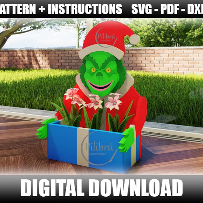Grinch Pot Plant - Etsy