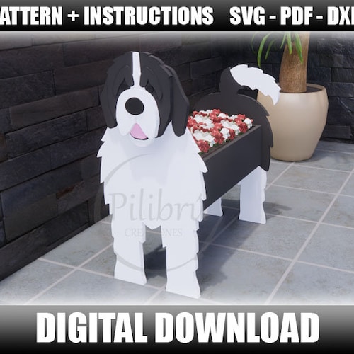Donkey Planter Scroll Saw Pattern DIY Garden Ornament Farm - Etsy