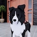 Border Collie Planter, Garden Ornament, Planter Box, Wooden Pet, Scroll ...