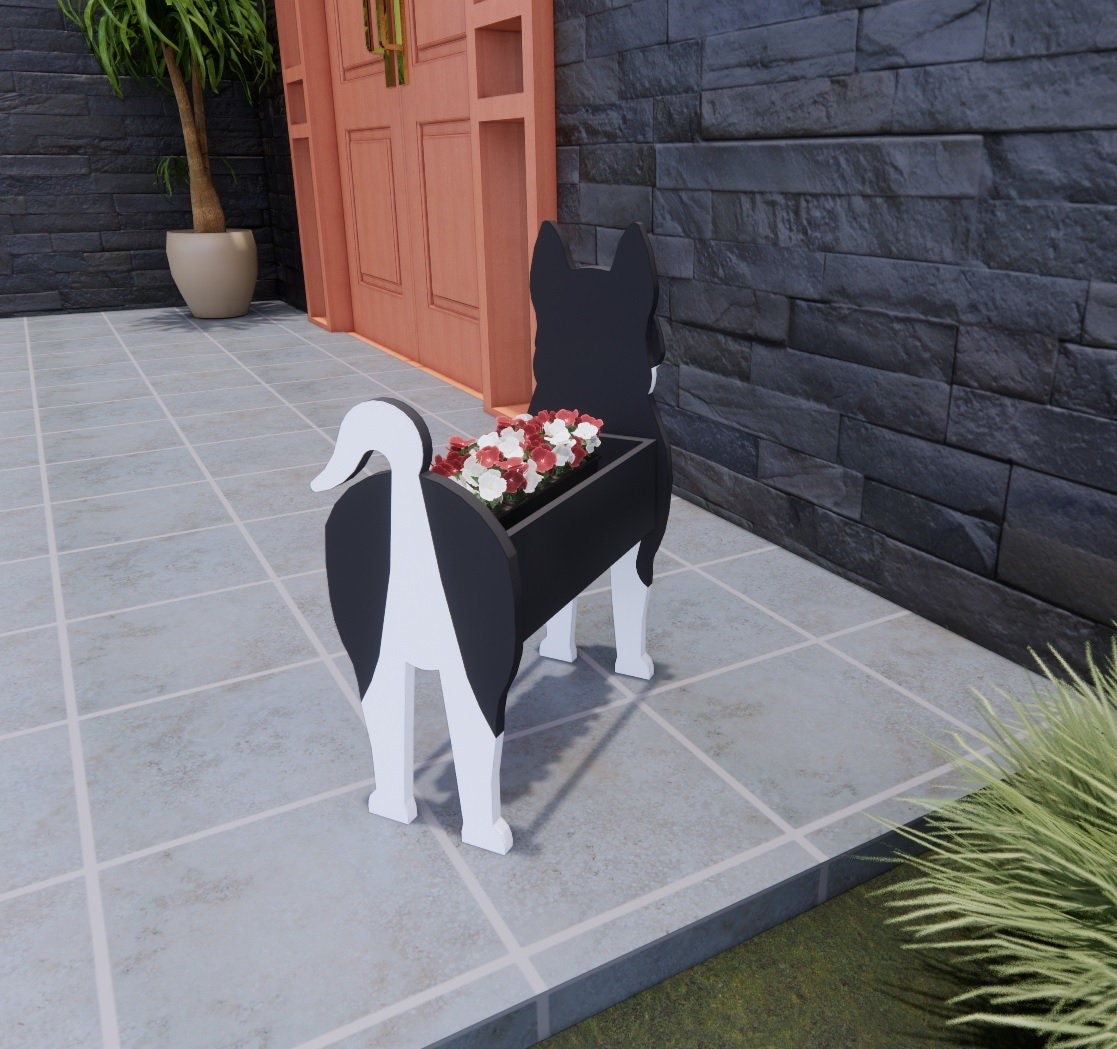 Scroll Saw Pattern Siberian Husky Planter Garden Ornament - Etsy UK