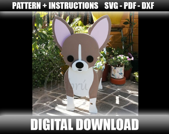 Dachshund Planter Pattern, Dog Wood Planter, DIY Garden Ornament Flower ...