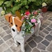 Jack Russell Planter, Garden Ornament, Wooden Pet, Planter Box, Scroll ...