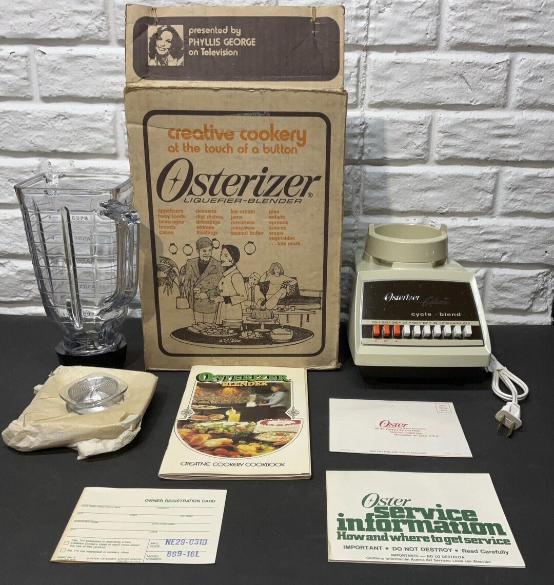 Oster Osterizer Cycle Blend 10 Speed Liquefier Blender 869-16L Almond ...