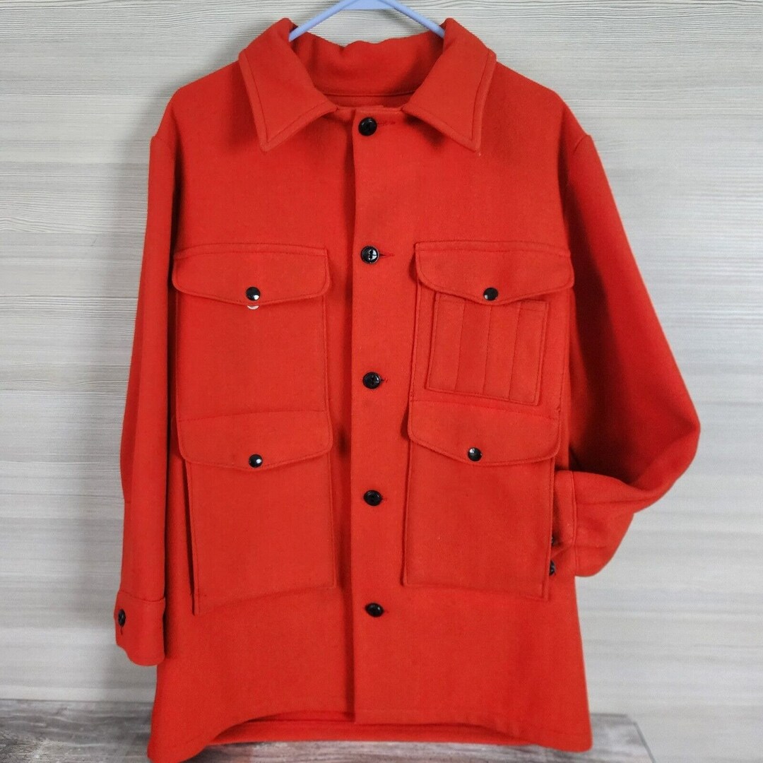 Hudson's Bay Jacket Vintage 60s Red Wool Hunt Chore Blanket Utility ...