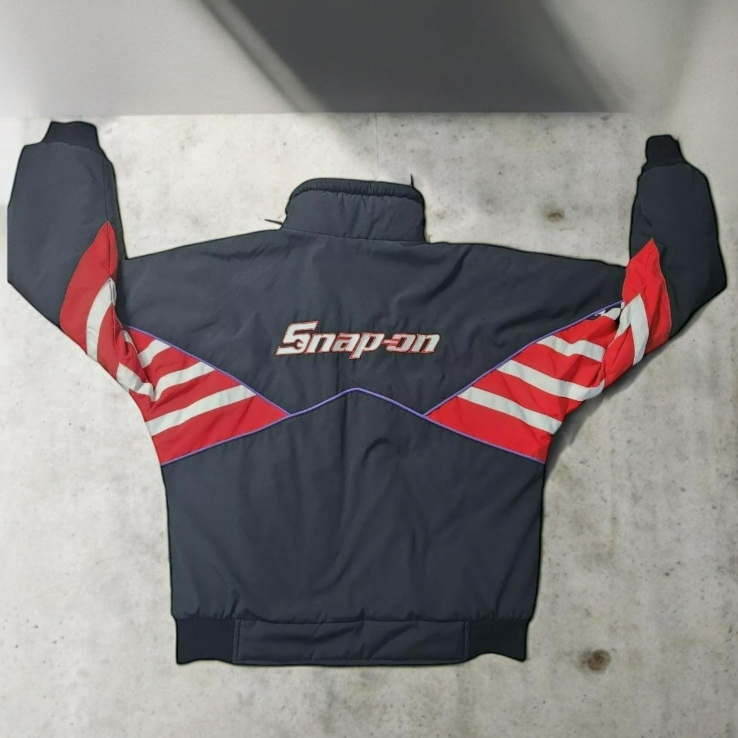 Snap-on Tools Bomber Jacket Black Checker Choko Racing Mechanic Men's ...