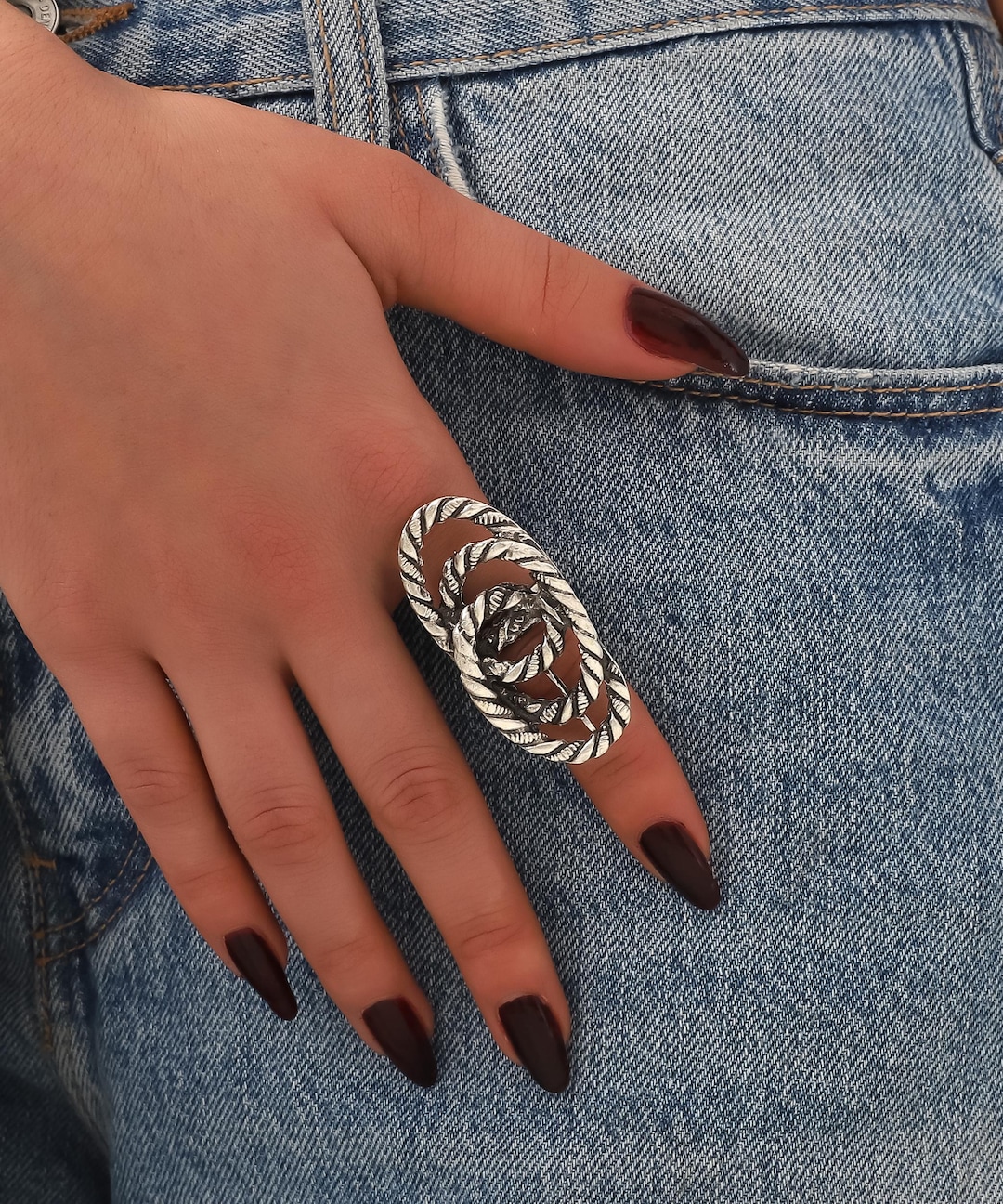 Adjustable Rings for Women,statement Silver Rings,boho Style Rings,full ...
