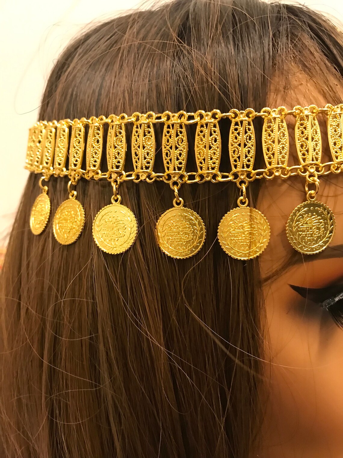 Head Chain Jewelry, Arabic Style Jewelry, Lira Head Band - Etsy
