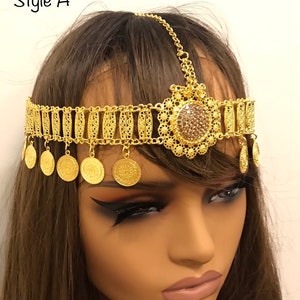 Head Chain Jewelry, Arabic Style Jewelry, Lira Head Band - Etsy