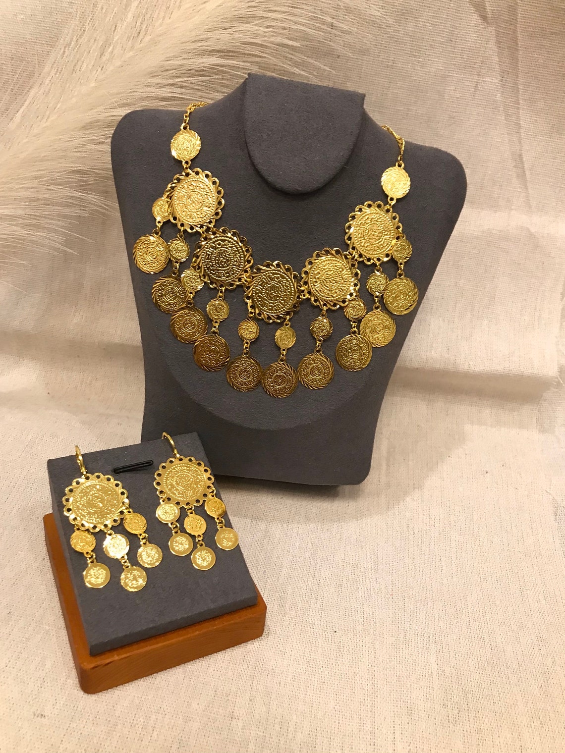 Lira Jewelry Set, Coin Jewelry Set for Women, Middle East Jewelry - Etsy