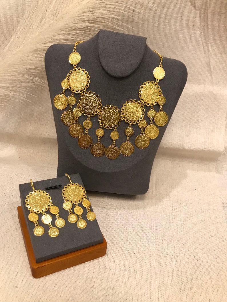 Lira Jewelry Set, Coin Jewelry Set for Women, Middle East Jewelry - Etsy