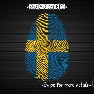 Sweden is in My DNA Fingerprint SVG Cut File Cricut Clipart - Etsy