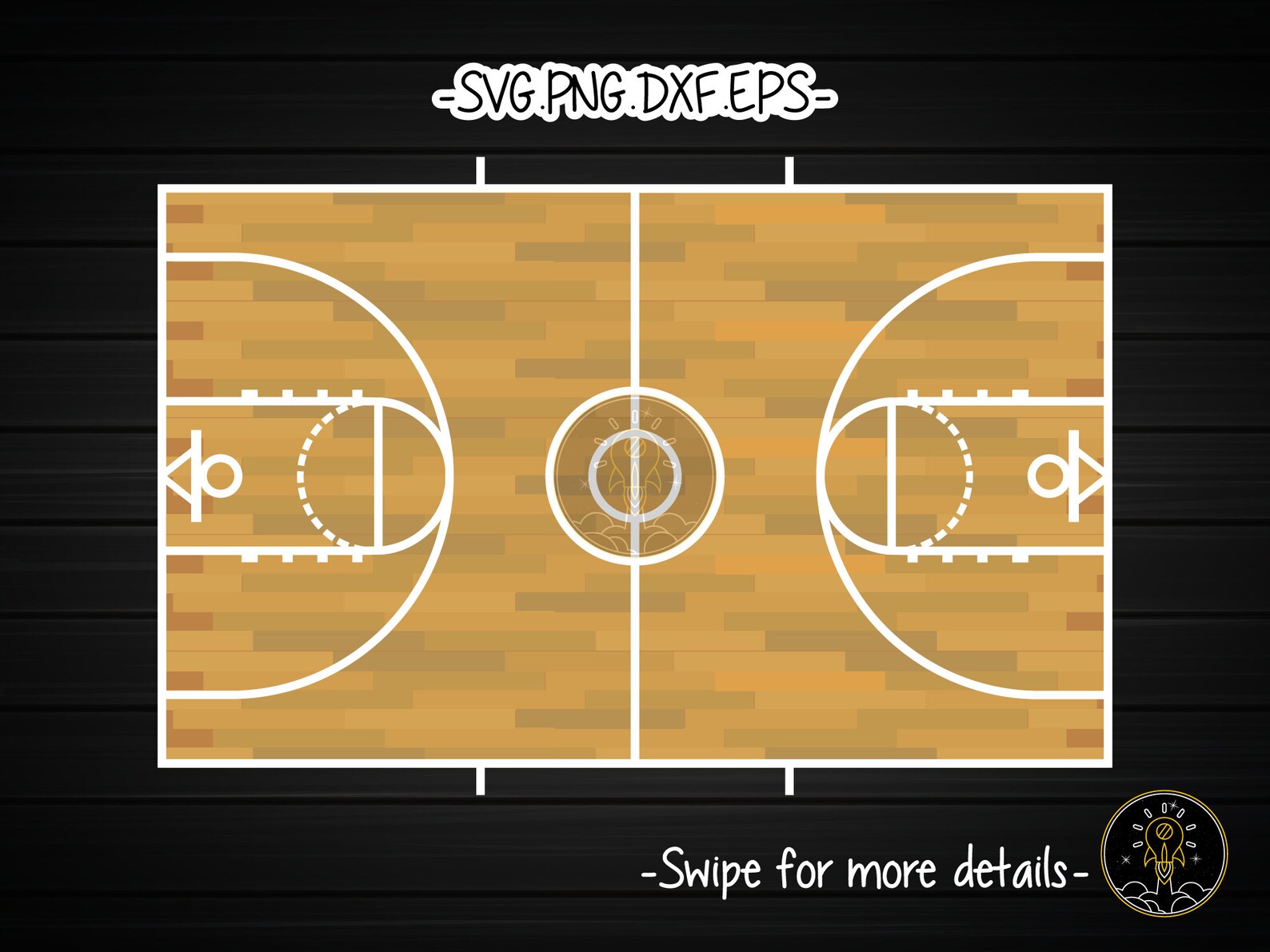 Basketball Court Field SVG Cut File Cricut Clipart - Etsy