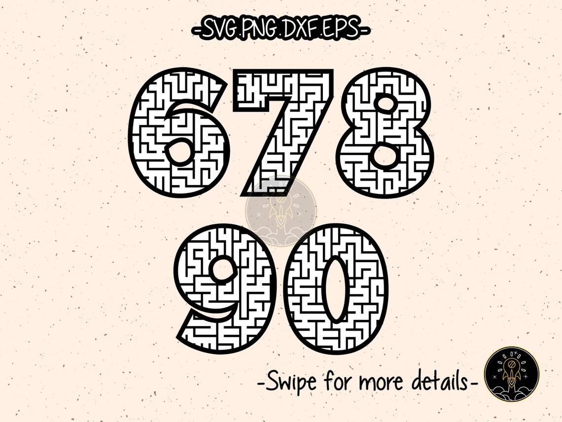 Maze Labyrinth Letter Font Alphabet Numbers SVG Cut File | Etsy