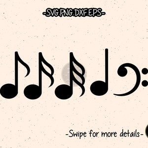 Musical Music Notes SVG Cut File Cricut Clipart - Etsy