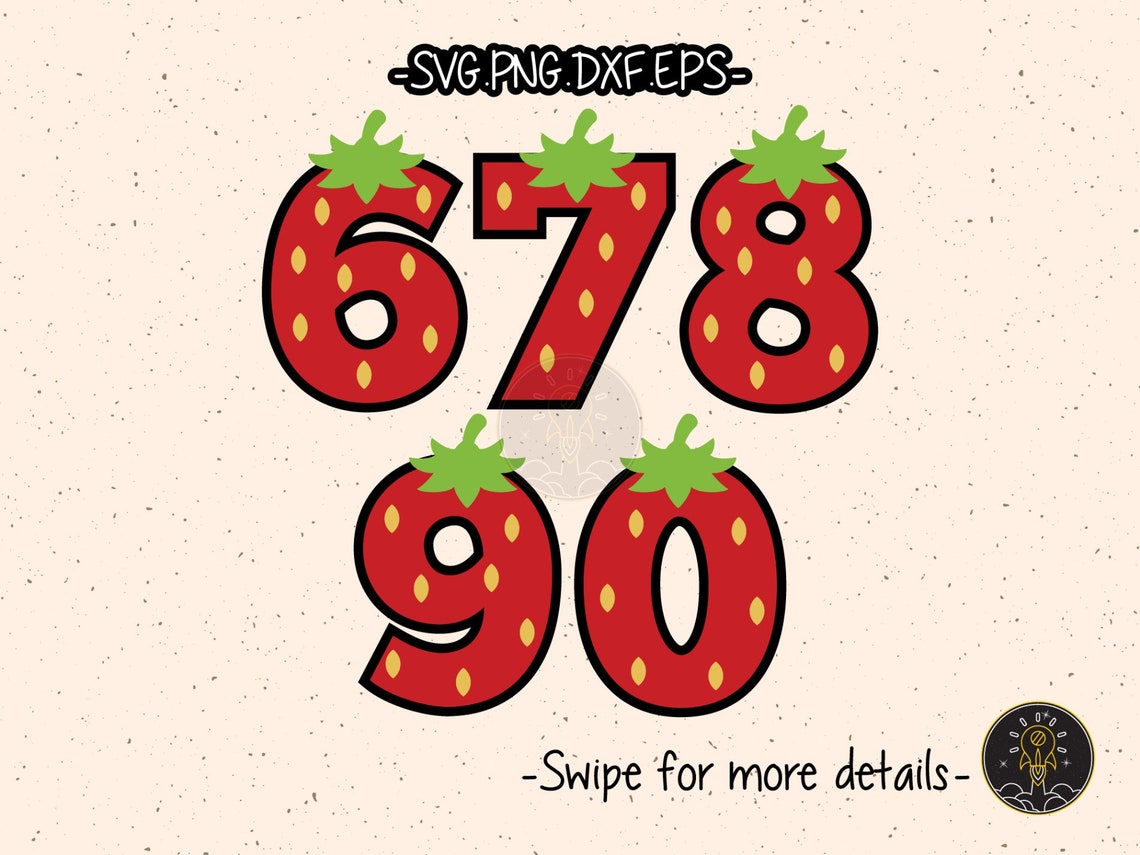 Strawberry Fruit Number Letter Font Alphabet SVG Cut File - Etsy