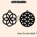 Circle Earring Template SVG Laser Cut File | Wood Leather Earring - Etsy