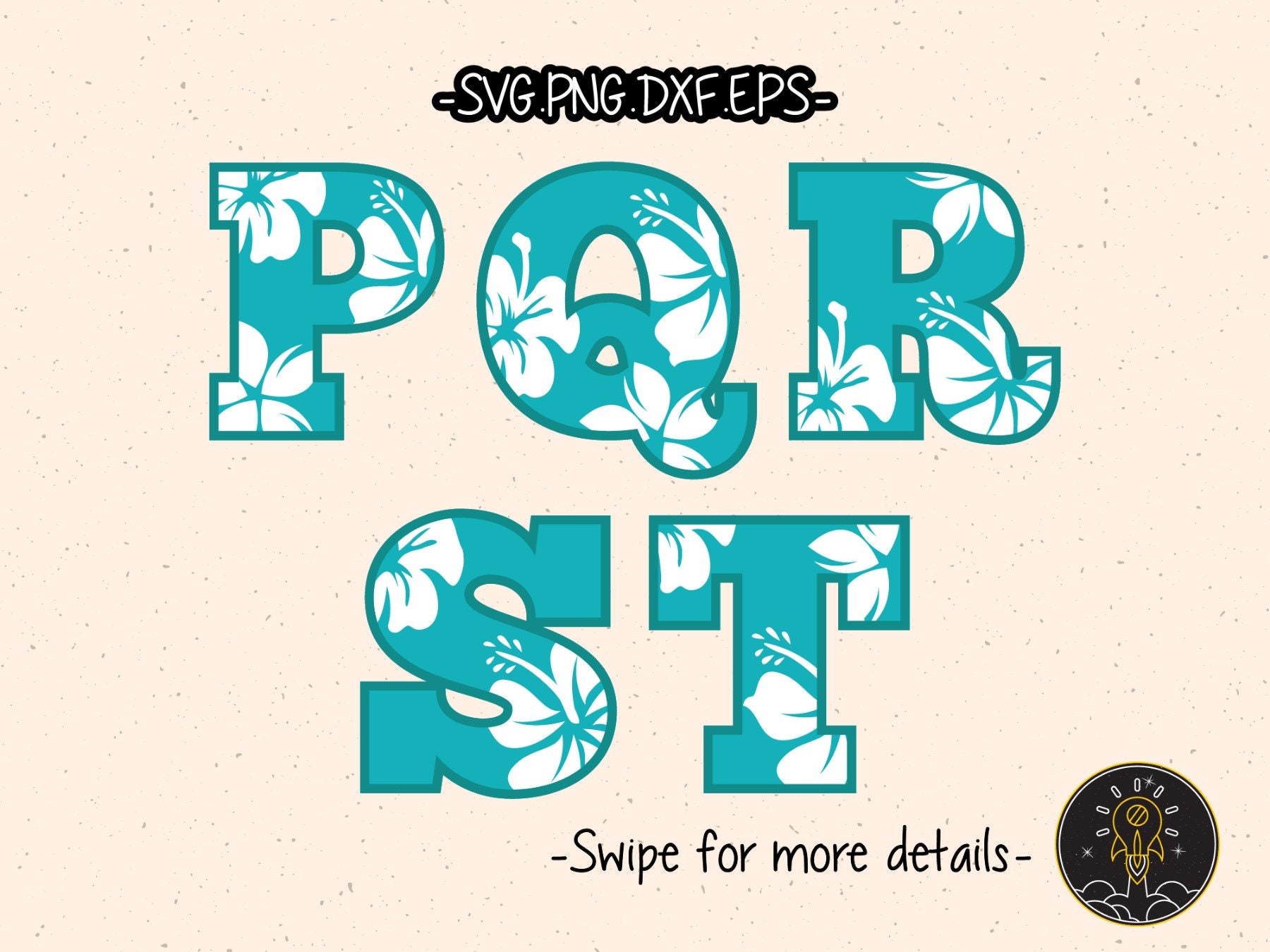 Hawaii Hawaiian Hibiscus Numbers Letters Font Alphabet SVG | Etsy