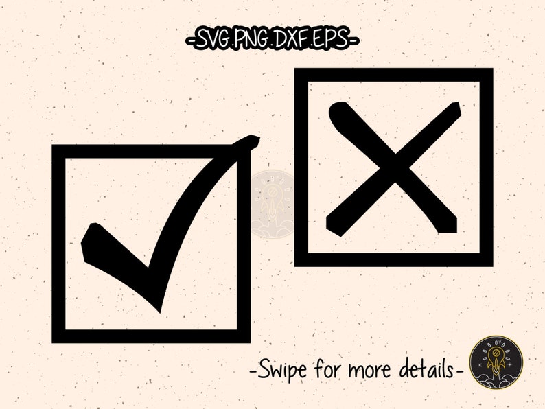 Check Mark Tick Mark Check Box Cross Mark SVG Cut File Cricut - Etsy