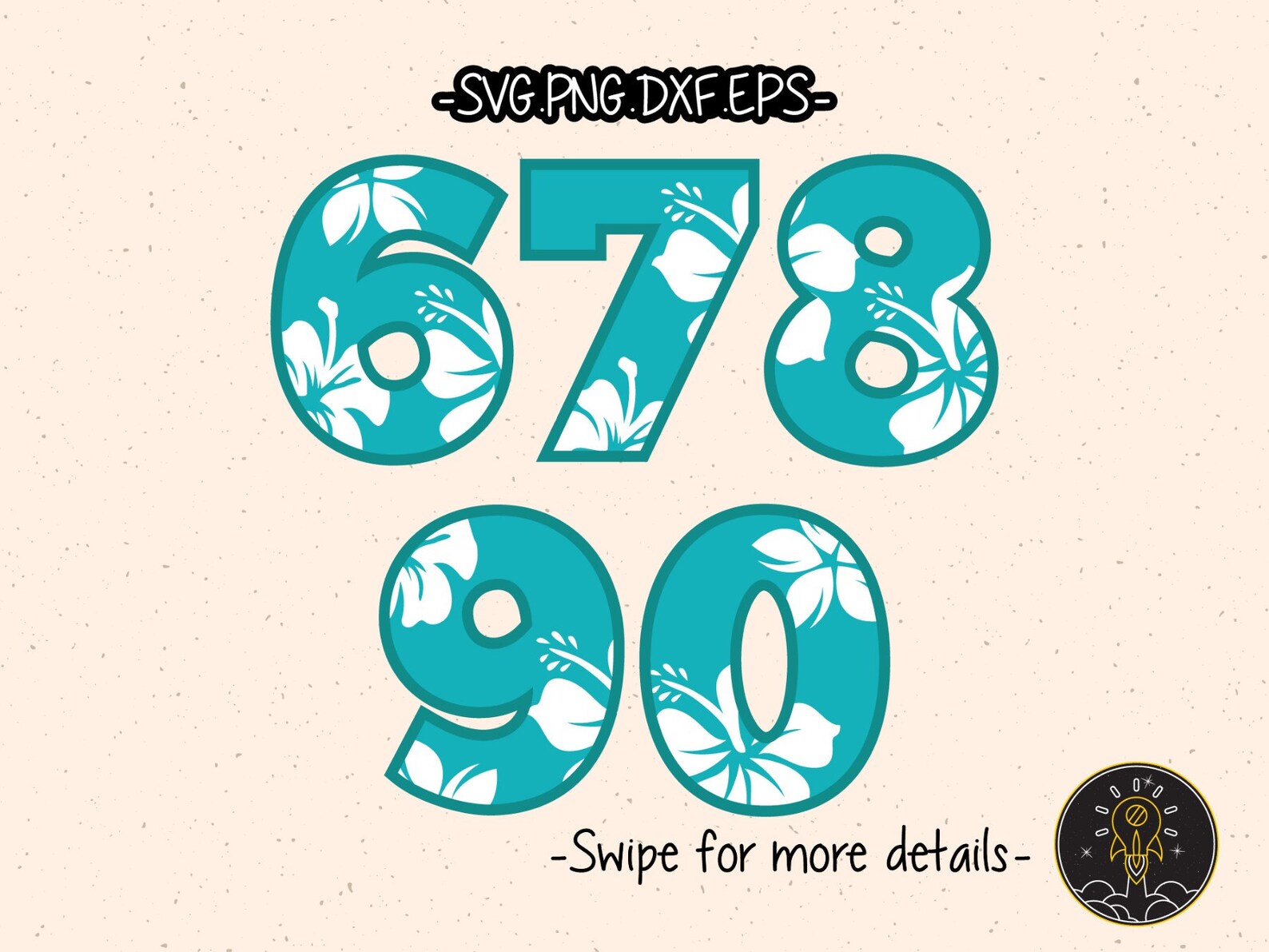 Hawaii Hawaiian Hibiscus Numbers Letters Font Alphabet SVG | Etsy