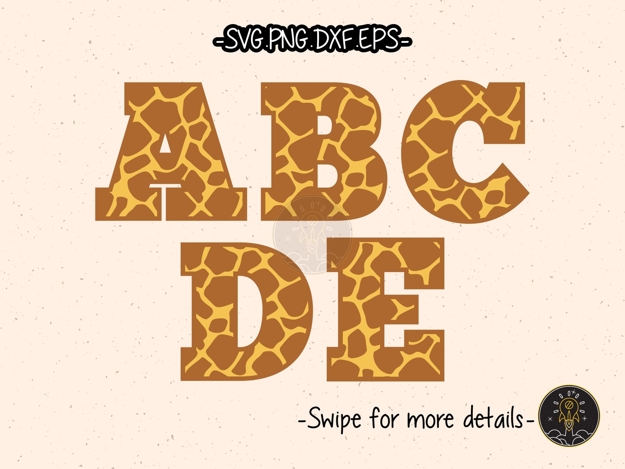 Giraffe Number Letter Font Alphabet SVG Vector Cut File Cricut - Etsy ...